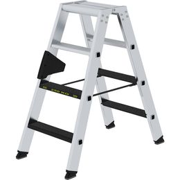 Munk Stufen-Stehleiter 250 kg beidseitig begehbar mit clip-step R13 2x4 Stufen - 043804