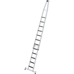 Munk Stufen-Glasreinigerleiter-Satz mit nivello®-Traverse und clip-step R13 5 + 7 Stufen - 040740