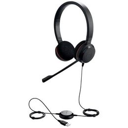 Jabra Evolve 20 Computer On Ear Headset kabelgebunden Stereo Schwarz Mikrofon-Rauschunterdrückung Headset, Lautstärkeregelung