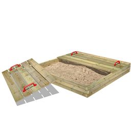 Fatmoose BuddyBox Sandkasten mit Deckel 160x160x22 cm