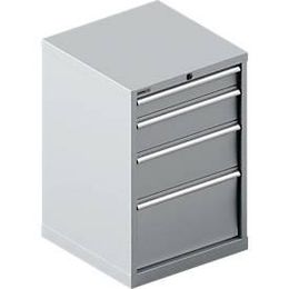 Schäfer Shop Schäfer Shop Select Schubladenschrank 27-27, 4 Schubl., bis 200 kg, B 564 x T 572 x H 850 mm, weißaluminium/weißaluminium