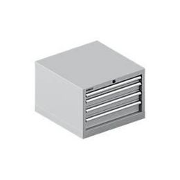 Schäfer Shop Schäfer Shop Select Schubladenschrank 27-27, 4 Schübe, bis 75 kg, B 564 x T 572 x H 400 mm, weißaluminium/weißaluminium