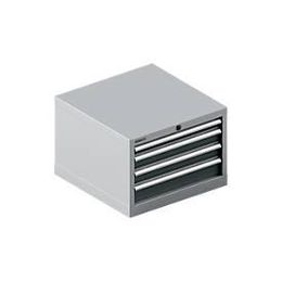 Schäfer Shop Schäfer Shop Select Schubladenschrank 27-27, 4 Schübe, bis 75 kg, B 564 x T 572 x H 400 mm, anthrazitgrau/weißaluminium