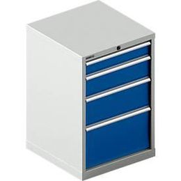 Schäfer Shop Schäfer Shop Pure Schubladenschrank 27-27, 4 Schubl., bis 200 kg, B 564 x T 572 x H 850 mm, enzianblau/lichtgrau