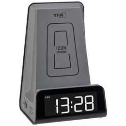 TFA-Dostmann TFA 60.2033.10 ICON Charge Digitalwecker mit Ladestaion