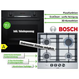 Herdset Bosch Backofen HBA534EB0 mit Gas-Kochfeld PCP6A5B90