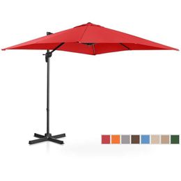 Uniprodo Sonnenschirm Gartenschirm Marktschirm Garten Ampelschirm rot 250 cm upf 50+