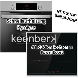 Bosch HERDSET Amica Einbau-Backofen Pyrolyse mit Gorenje Induktionskochfeld autark 60 cm