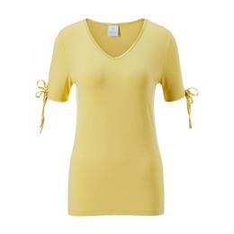 Madeleine Mode MADELEINE Shirt mit Satinbändern Damen gelb / gelb