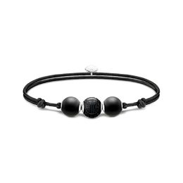 Thomas Sabo Armband Karma Secret mit schwarzen Obsidian Beads mattiert