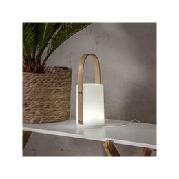 Outdoor-LED-Laterne Lisa mit Bambusgriff ca. 26x12 cm, mit Farbwechsel-Funktion Akku inkl. usb Ladekabel