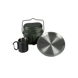 Black Snake Geschirr-Set Kochgeschirr mit flachem Camping Teller und Tasse