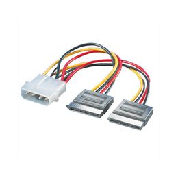 ROLINE Y-Adapterkabel 4 pol. HDD / 2x SATA Computer-Kabel