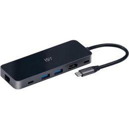 ISY IAD 1024-1 Power Delivery USB-C 5-in-1 Multiport-Adapter, Silber Aluminium