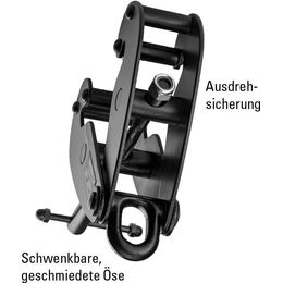 SAFETEX Hebezeuge, Tr&auml;gerklemmen mit geschmiedeter schwenkbarer &Ouml;se, 1000 kg, BLACKLINE