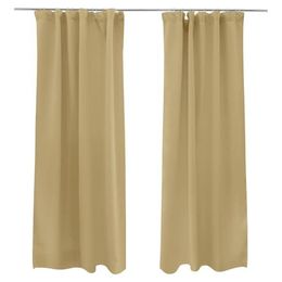 Vorhang mit Kräuselband | verdunkelnd 140 x 245cm, creme | 1er Pack | VICTORIA M