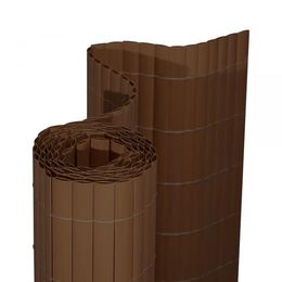 Premium PVC Sichtschutzmatte | 80x300 cm, braun | JAROLIFT Sichtschutz / Sichtschutzzaun aus Kunststoff für Balkon, Garten, Terrasse