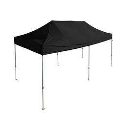 Eventzelt 6 x 3m schwarz - paramondo PRO 30 Faltpavillon, Vollaluminium, wasserdicht