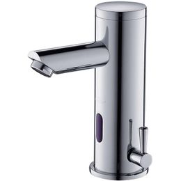 Auralum Infrarot-Armaturen Badarmatur Infrarot Sensor Wasserhahn Bad Automatisch Induktion Mischbatterie fürs Waschbecken Badezimmer Handwaschbecken