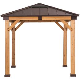 Zedernholz Gazebo rapi in Braun - 273cm x 273cm