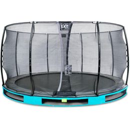 EXIT Elegant Inground-Trampolin ø427cm mit Economy Sicherheitsnetz - blau - Blau