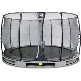 EXIT Elegant Inground-Trampolin ø366cm mit Economy Sicherheitsnetz - grau