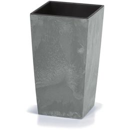 Deuba Blumentopf Betonoptik Inkl. Einlegeboden Indoor Outdoor Blumenkasten Pflanzkübel Anthrazit/Grau 26L/49L/91L Grau, 26 Liter