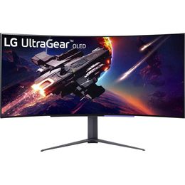 LG 45GR95QE Curved-OLED-Monitor (113 cm/45 ", 3440 x 1440 px, WQHD, 0,03 ms Reaktionszeit, 240 Hz, OLED), schwarz