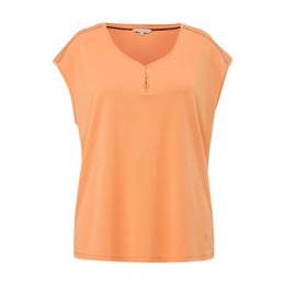 TRIANGLE Große Größen: Shirt aus Piqué, mit überschnittenen Schultern, orange, Gr.44