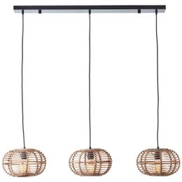 BRILLIANT LEUCHTEN Brilliant Woodball Pedndelleuchte Schwarz, 3-flammig