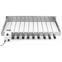 Edelstahl Grillaufsatz 10 Spieße 58 x 26-40 cm, Motor links - BBQ-Toro