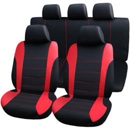 Sitzbezüge Auto rot. Universell schutzhüllen für 5 Autositze - PrimeMatik