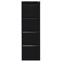 Bisley Hängeregistraturschrank schwarz 4 Schubladen 41,3 x 62,2 x 132,1 cm