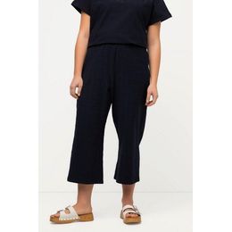 Ulla Popken Culotte Sweat-Culotte Karostruktur weites Bein