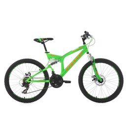 KS-Cycling KS Cycling Mountainbike Fully MTB Xtraxx 24'' grün-orange RH 43 cm