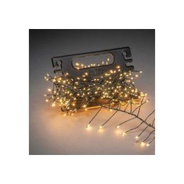 Konstsmide LED-Lichterkette Weihnachtsdeko aussen, 200-flammig, Micro LED Büschellichterkette Cluster, mit Aufroller, grün