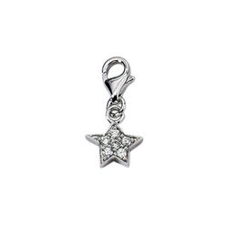 Adelia´s Adelia´s Charm-Einhänger 925 Silber Charms Anhänger Stern, mit Zirkonia Silberschmuck für Damen, silberfarben