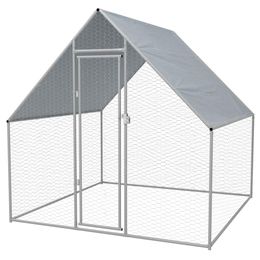 vidaXL Outdoor-Hühnerkäfig 2x2x1,92 m Verzinkter Stahl