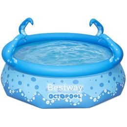 OctoPool Aufblasbarer Planschbecken 274x76 cm mit 4 Tentakeln Farbe Blau mit einer Kapazität von 3153 Litern - Bestway