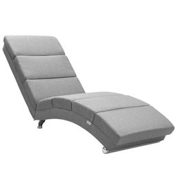 Casaria Relaxliege xxl London 186x89x55 cm Ergonomisch Kunstleder Gepolstert 180kg Belastbarkeit Wohnzimmer Büro Innen Chaiselongue Relaxsessel Stoff grau