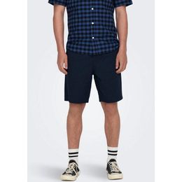 Only & Sons ONLY & SONS Shorts ONSLINUS 0007 COT LIN SHORTS NOOS, blau