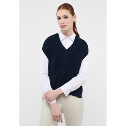 Eterna Pullunder navy M M Reine Baumwolle