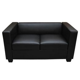 MCW 2er Sofa Lille, Kunstleder ~ schwarz