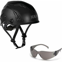 Kask Schutzhelm Plasma AQ + Schutzbrille grau - Farbe:schwarz