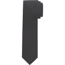 OLYMP Krawatte Krawatte mit Minimalmuster, grau