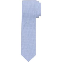 OLYMP Krawatte Krawatte mit Minimalmuster, blau