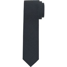 OLYMP Krawatte Krawatte mit Strukturmuster, blau