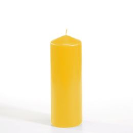 Papstar Stumpenkerze Stumpenkerze Ø 60 mm · 165 mm goldgelb (1-tlg)