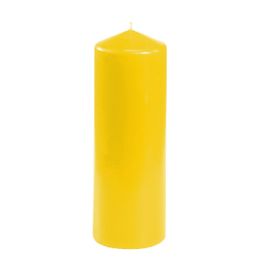 Papstar Stumpenkerze Stumpenkerze Ø 70 mm · 200 mm goldgelb (1-tlg)