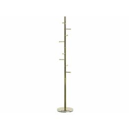 Beliani Kleiderständer Gold Edelstahl 174 cm Modern Stilvoll Praktisch 8 Haken Flur - Gold